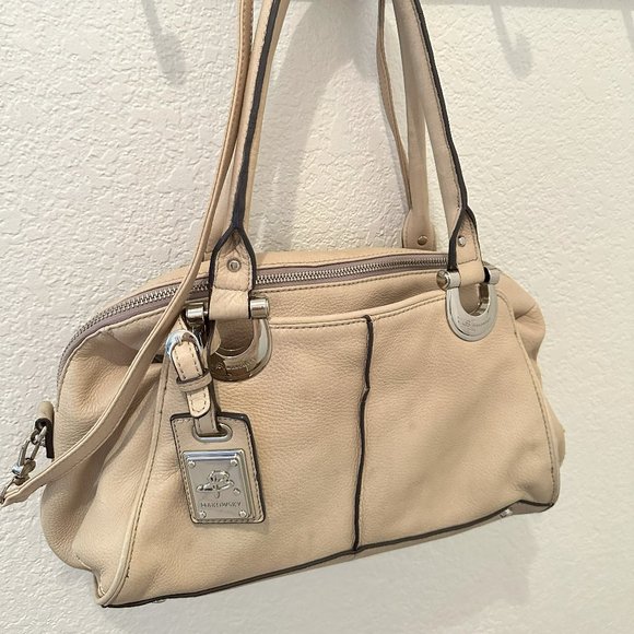 b. makowsky | Bags | B Makowsky Tanbeige Leather Shoulder Satchel ...